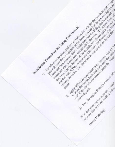 Datsun Roadster Smog Plug Inserts - Datsun Parts